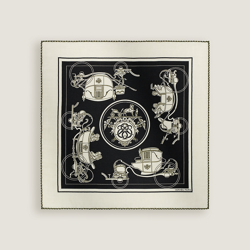 Ex-Libris scarf 45 - Black | Hermès Netherlands